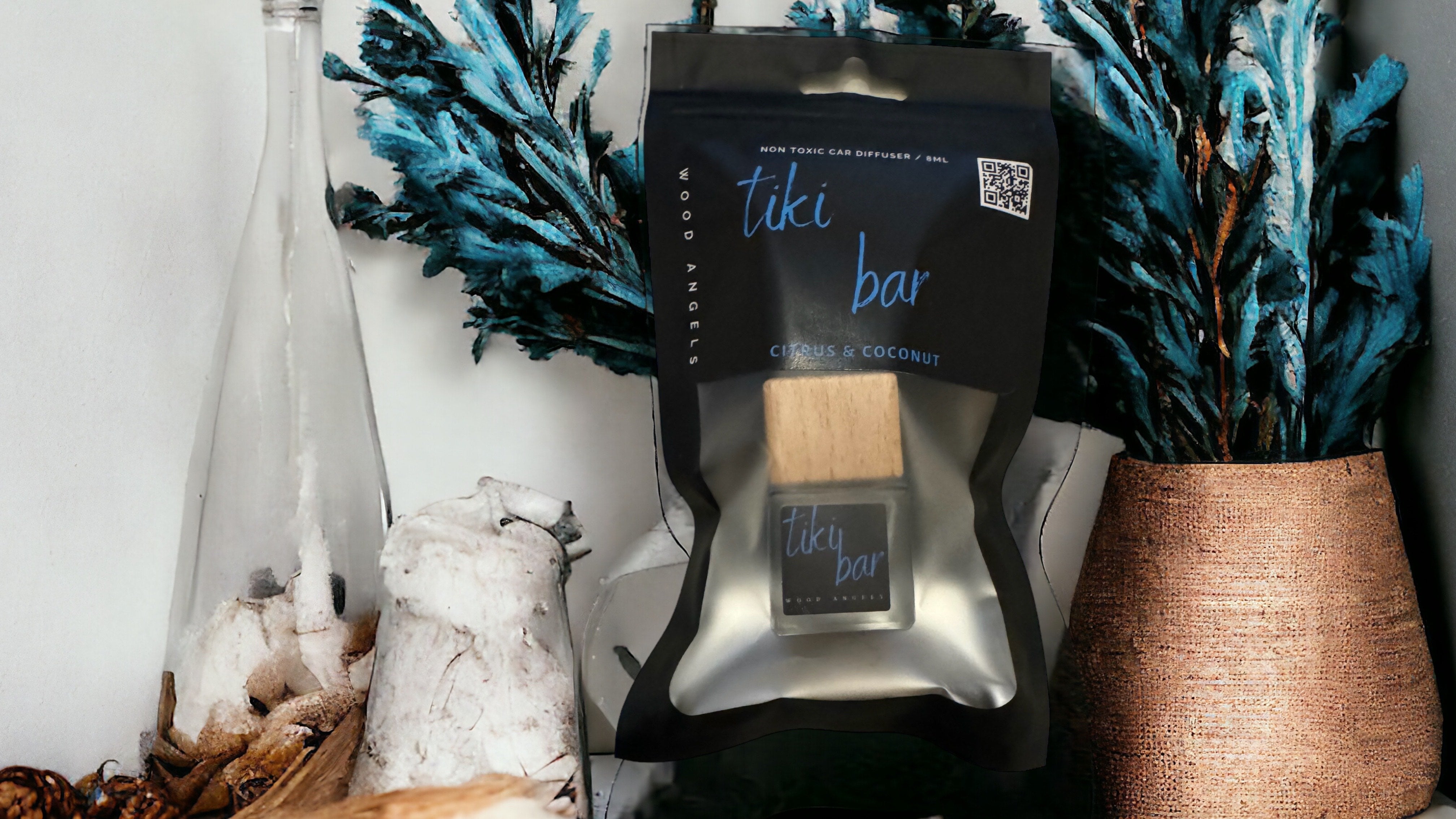 Tiki Bar Car Diffuser – Wood Angel's Luxury Candle Company